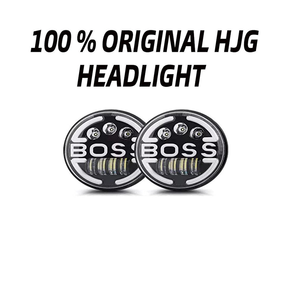 Globe Moto HJG Boss Headlight 7 Inch For All Royal Enfield Models